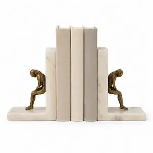 MARLETH Seated Bookends, Set Two - Brown
