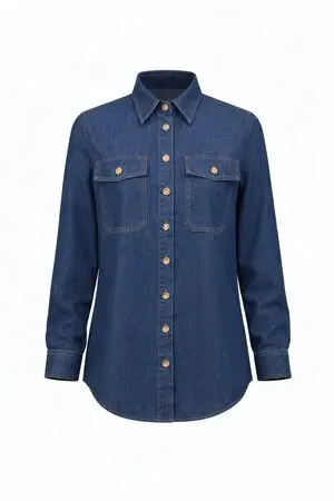 EXQUISE Duwayne Long Sleeve Denim Shirt
