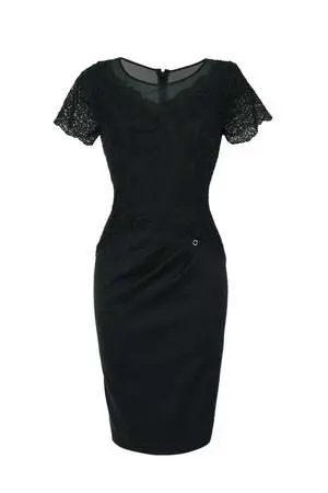 LUNA FASHION HOUSE Jody Lace V-neck Midi Dress - Green