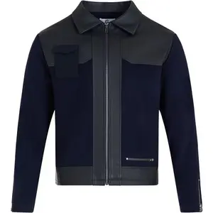 THE GT ATELIER Zip-up Herringbone Jacket