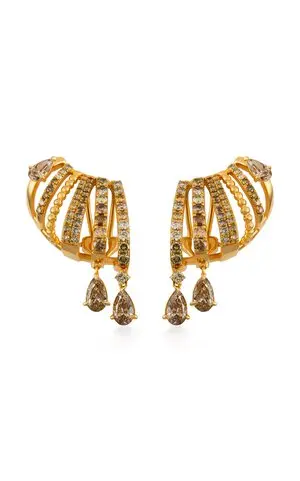KHEPRI Fancy Color Diamond Pave Cages Pear Drops