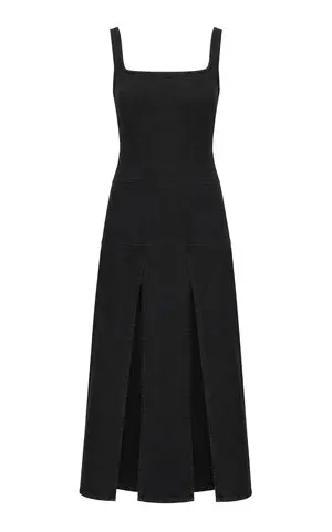 Dala Strip Denim Maxi Dress