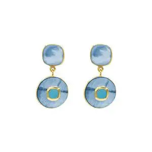 MARCIA MORAN Inelda Earrings Tanzanite And Topaz - Blue