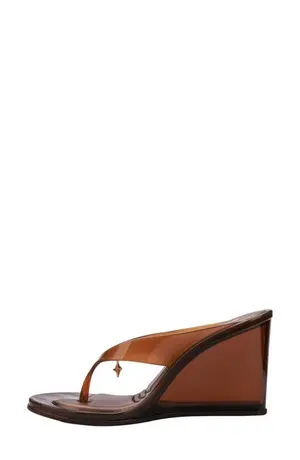 Melissa Nabeela Wedge Flip Flop - Clear Brown
