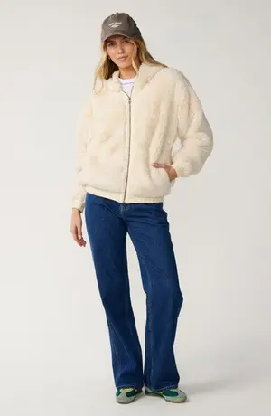 Rip Curl Bossa Nova Fluffy Faux Fur Hooded Jacket