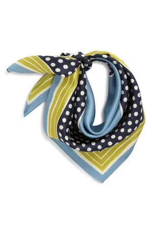 Echo Dotty Silk Bandana - Navy