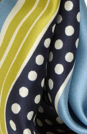 Echo Dotty Silk Bandana - Navy