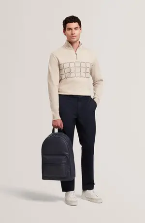 Ted Baker London Howeton Stretch Cotton Trousers - Navy