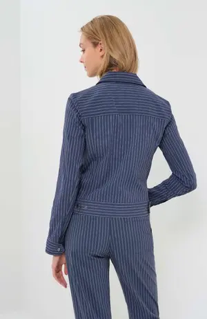 Anatomie Delilah Striped Ultralight Trucker Jacket
