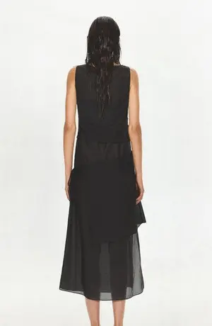Mango Semi-sheer Paneled Overlay Dress