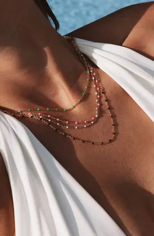 SET & STONES Kaz Bead Station Necklace