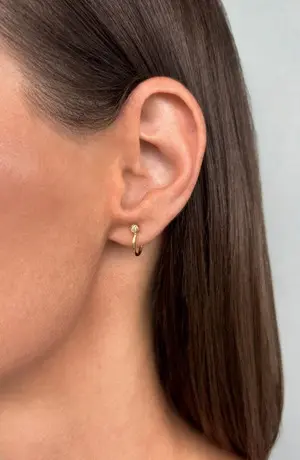 ST. MORAN Crystal Wrap Around Hoop Earrings