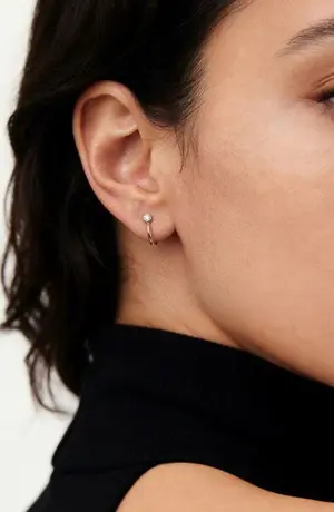 ST. MORAN Crystal Wrap Around Hoop Earrings