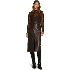 BELLE & BLOOM Understated Leather Pencil Skirt