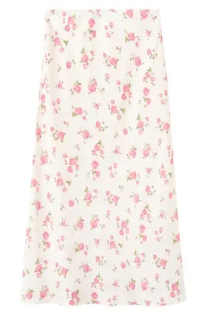 Mango Floral Print Maxi Skirt