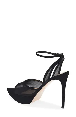 GIANVITO ROSSI Dorotea Mesh Platform Sandal