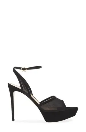 GIANVITO ROSSI Dorotea Mesh Platform Sandal