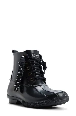 Sperry Saltwater Waterproof Rain Boot - Black