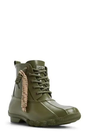 Sperry Saltwater Waterproof Lace-up Boots - Khaki