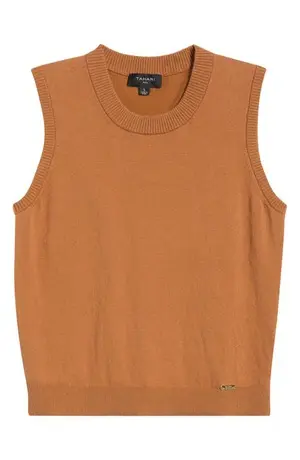 TAHARI ASL Cotton Blend Sweater Vest