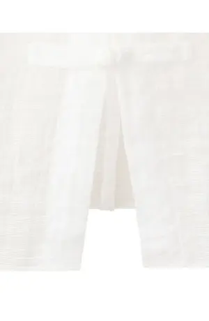 Mango Semi-sheer Textured Cropped Top