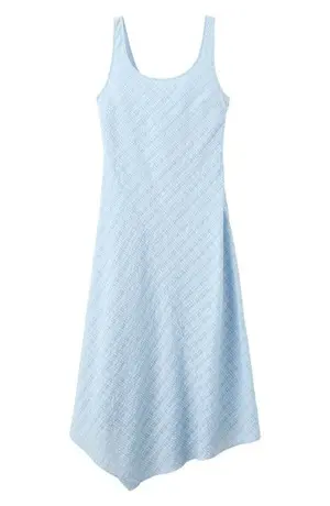 Mango Checked Asymmetrical Midi Dress