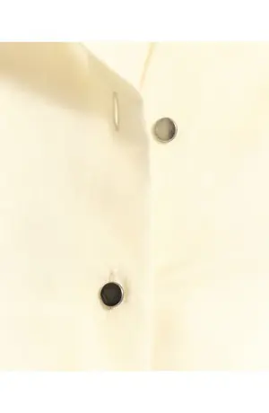 Mango Semi-sheer Beaded Cotton & Silk Shirt