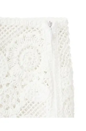 Mango Floral Crocheted Miniskirt