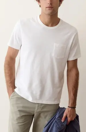 Marine Layer Luxe Slub Pocket T-shirt - White
