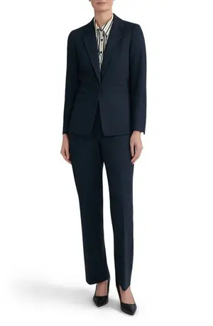 KASPER Notched Lapel Blazer With Waist Seam
