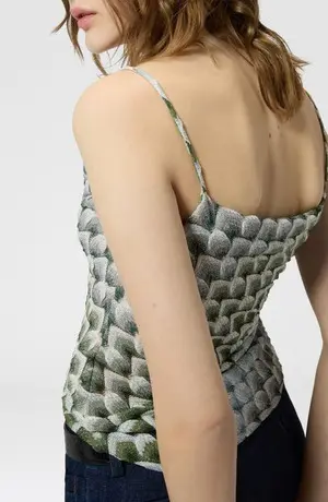 Missoni Metallic Lace Cowl Neck Camisole