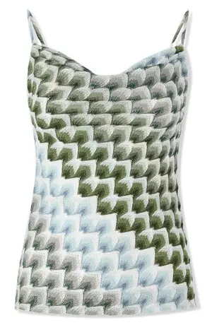 Missoni Metallic Lace Cowl Neck Camisole