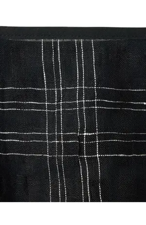 Mango Checkered Linen Blend Miniskirt