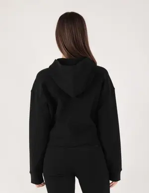 GLYDER High Set Zip Up Cropped Hoodie