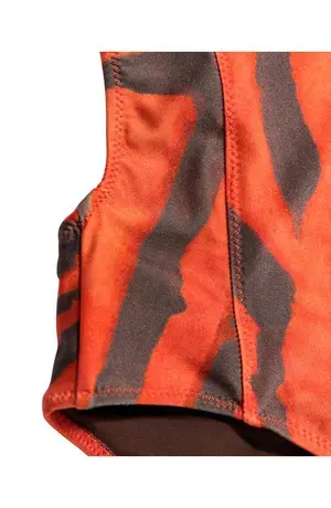 Mango Animal Print Halter One-piece Swimsuit With Side Cutouts