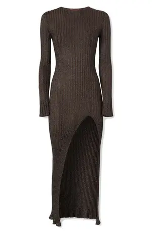 Missoni Long Sleeve Ribbed Maxi Sweater Dress
