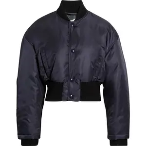 Marni Cropped Nylon Bomber Jacket - 00b99 Blublack