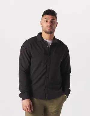 GLYDER Trek Button Front Shirt - Black