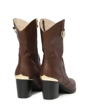 BELLE & BLOOM Dallas Western Boot With Gold Hardware