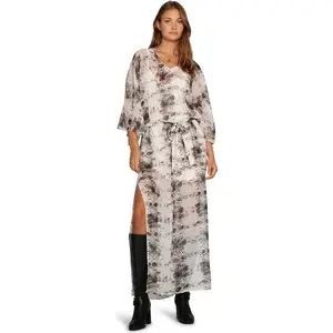 BELLE & BLOOM Heart On Fire Snake Print Kaftan