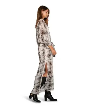 BELLE & BLOOM Heart On Fire Snake Print Kaftan