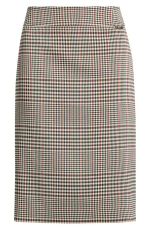 TAHARI ASL Plaid Pencil Skirt