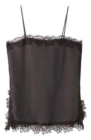 Mango Lace Satin Camisole - Brown