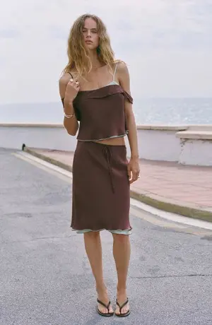 Mango Asymmetrical Draped Top