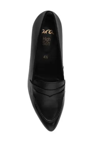 ARA Ambrosia Pointed Toe Block Heel Pumps - Black 1