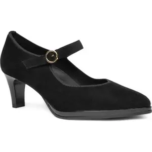ARA Suede Mary Jane Pumps With Buckle Strap