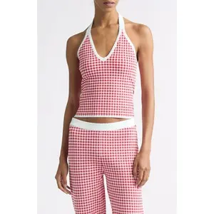 Posse Micah Halter Top - Red Gingham