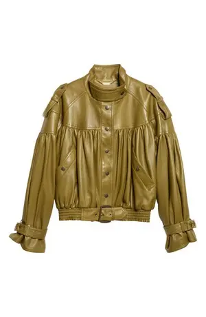 Chloé Crop Plongé Leather Jacket