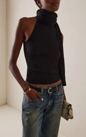 DL1961 Scarf Neck Knit Tie Top