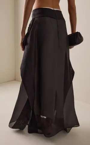 SLOAN Exclusive Cascade Chiffon Midi Skirt